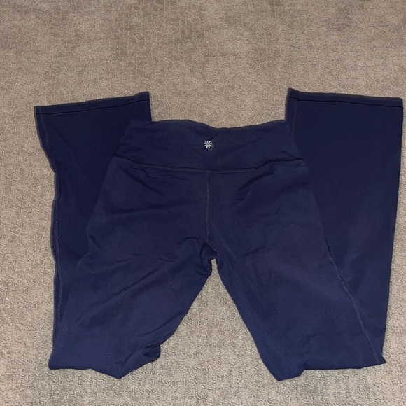 Athleta | Pants & Jumpsuits | Athleta Girl Navy Blue Flare Leggings ...